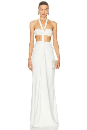 SID NEIGUM Bandeau Knot Dress - Cream