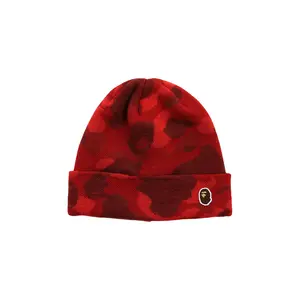 A BATHING APE Color Camo Knit Cap - Red