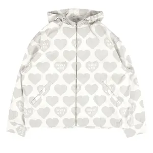 HUMAN MADE Heart Zip Up Parka - White