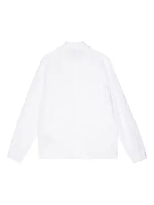 Transit Long-sleeve Cotton-linen Blend Shirt - White
