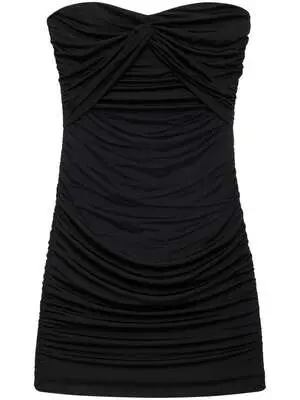 ANINE BING Ravine Ruched Mini Dress
