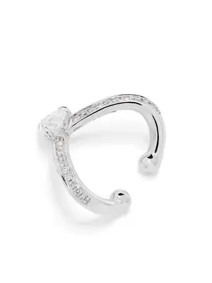Shay 18k White Gold Diamond Heart Ear Cuff