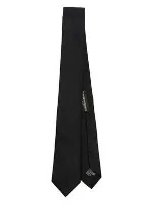 Emporio Armani Silk Gabardine Tie - Black