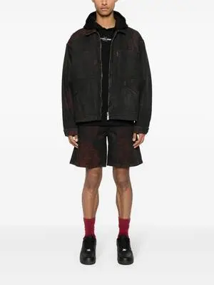 44 LABEL GROUP Corrosive Denim Shorts