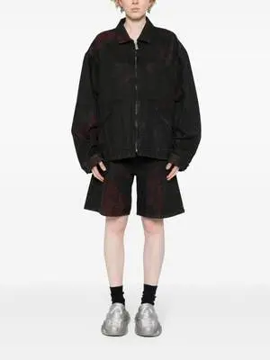 44 LABEL GROUP Corrosive Denim Shorts
