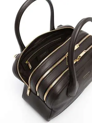 FERRAGAMO Logo-debossed Leather Tote Bag