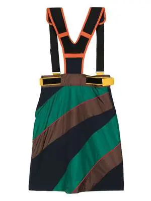 Kolor Colour-block Dungaree Dress - Brown