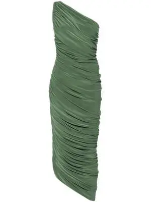 Norma Kamali Diana Draped Midi Dress - Green