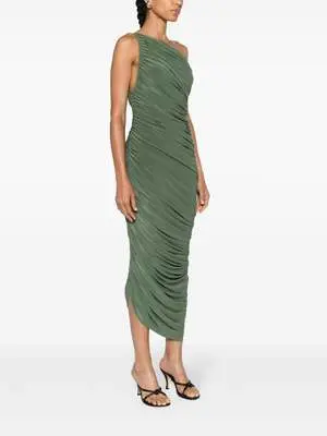 Norma Kamali Diana Draped Midi Dress - Green