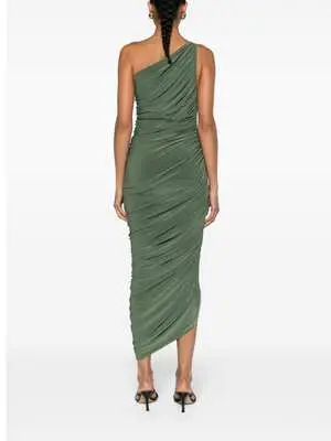 Norma Kamali Diana Draped Midi Dress - Green
