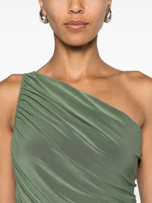 Norma Kamali Diana Draped Midi Dress - Green