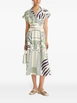 Tory Burch Printed Silk Twill Shirtdress