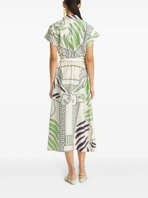 Tory Burch Printed Silk Twill Shirtdress