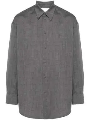 JIL SANDER Textured Wool Overshirt