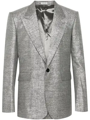 Alexander McQueen Metallic-finish Blazer