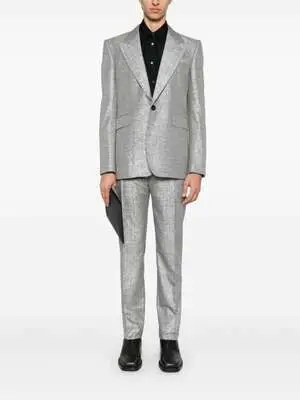 Alexander McQueen Metallic-finish Blazer