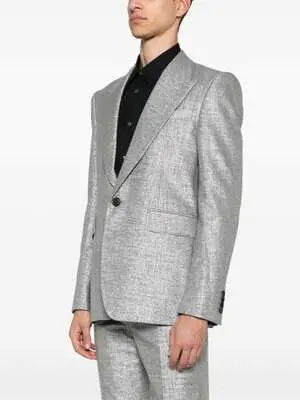 Alexander McQueen Metallic-finish Blazer