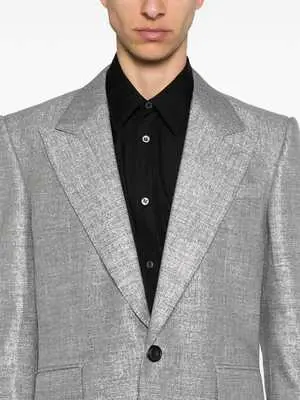 Alexander McQueen Metallic-finish Blazer