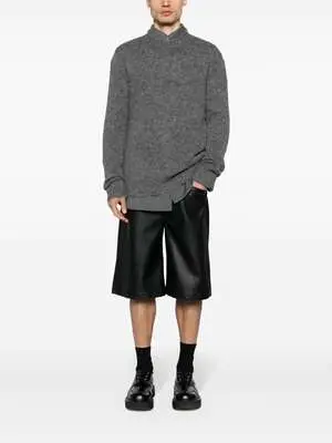 JIL SANDER Crew-neck Alpaca Wool Jumper - Grey