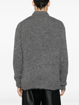 JIL SANDER Crew-neck Alpaca Wool Jumper - Grey