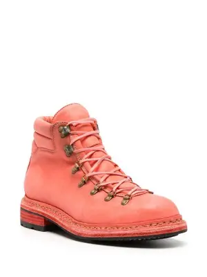 Guidi 19 Leather Ankle Boots - Pink