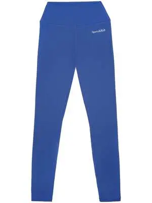 SPORTY & RICH Logo-print High-waisted Leggings - Blue