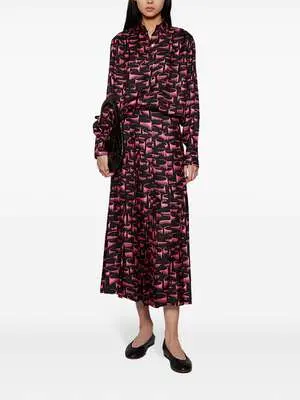 ACE HARPER The Leslie Abstract-print Midi Skirt