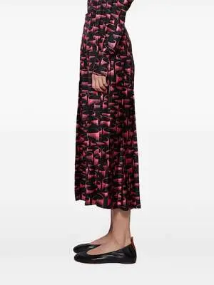 ACE HARPER The Leslie Abstract-print Midi Skirt