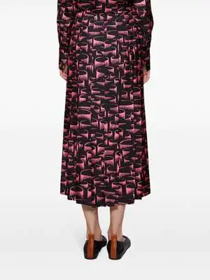 ACE HARPER The Leslie Abstract-print Midi Skirt