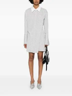 COURREGES Logo-patch Striped Shirt