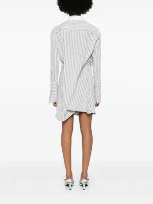 COURREGES Logo-patch Striped Shirt