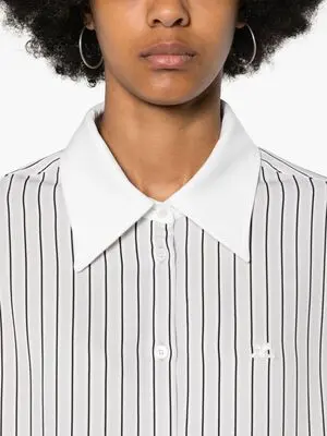 COURREGES Logo-patch Striped Shirt