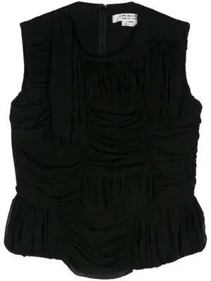 Comme Des Garçons Ruched Sleeveless Top