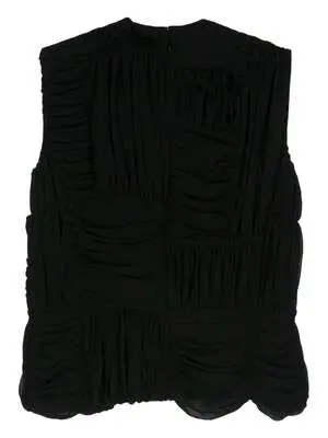 Comme Des Garçons Ruched Sleeveless Top