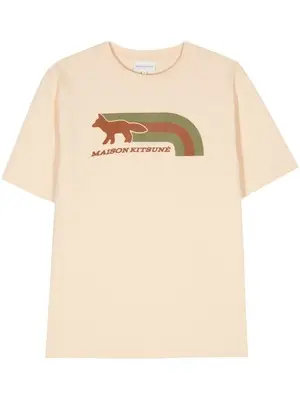 Maison Kitsuné Flash Fox-motif Cotton T-shirt