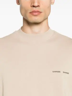 SAMSOE SAMSOE Norsbro Cotton T-shirt - Neutrals