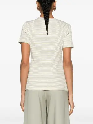 Filippa K Striped Ribbed T-shirt - Yellow