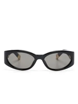 Jacquemus Les Lunettes Ovalo Sunglasses - Black
