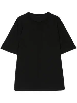 Transit Round-neck Cotton T-shirt - Black