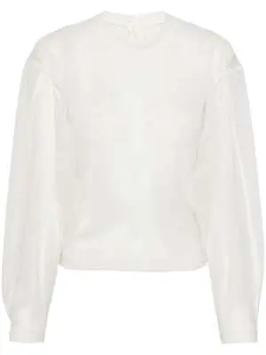 SYSTEM Semi-sheer Jersey Top