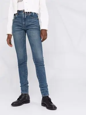 Saint Laurent Whiskered Skinny Jeans