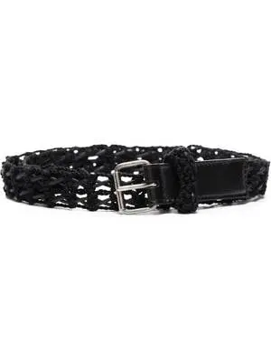 Saint Laurent Interwoven-design Buckle-fastening Belt - Black
