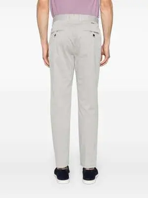 Incotex Tapered-leg Cotton Chino Trousers - Grey