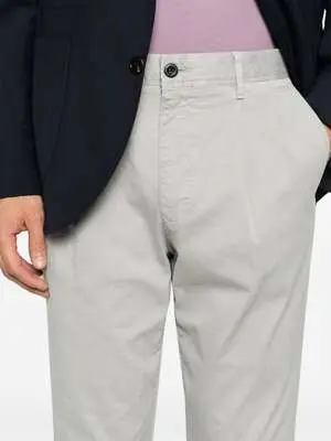 Incotex Tapered-leg Cotton Chino Trousers - Grey