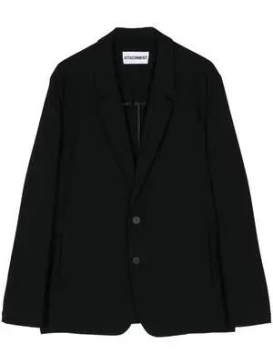 Attachment Single-breasted Blazer - Black