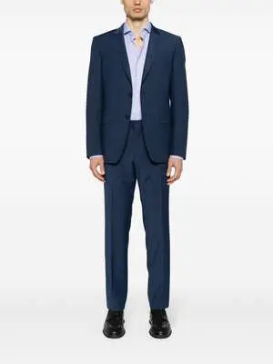 BARBA NAPOLI Jacquard Cotton Shirt - Blue