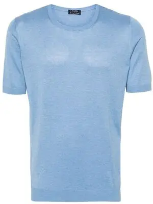 BARBA NAPOLI Fine-knit Silk T-shirt