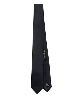 Emporio Armani Gabardine Silk Neck Tie - Blue