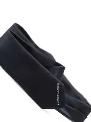 Emporio Armani Gabardine Silk Neck Tie - Blue