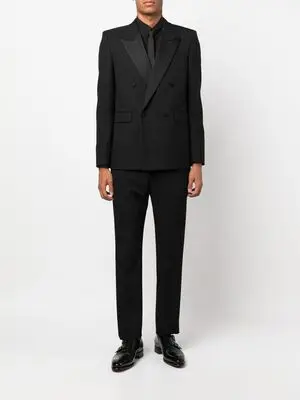 Saint Laurent Straight-leg Tailored Trousers - Black